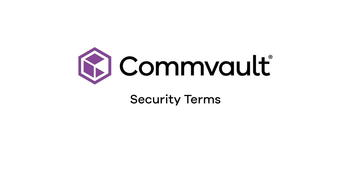 Security Terms Legal Commvault 6572