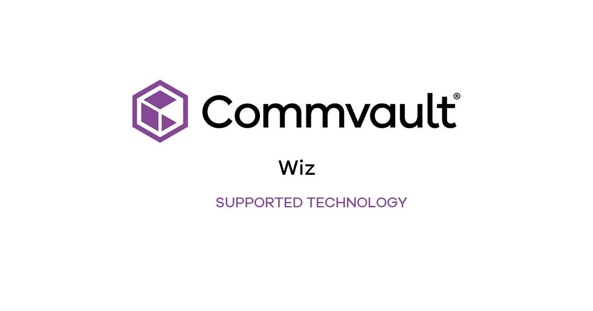 Wiz | Supported Technology | Commvault