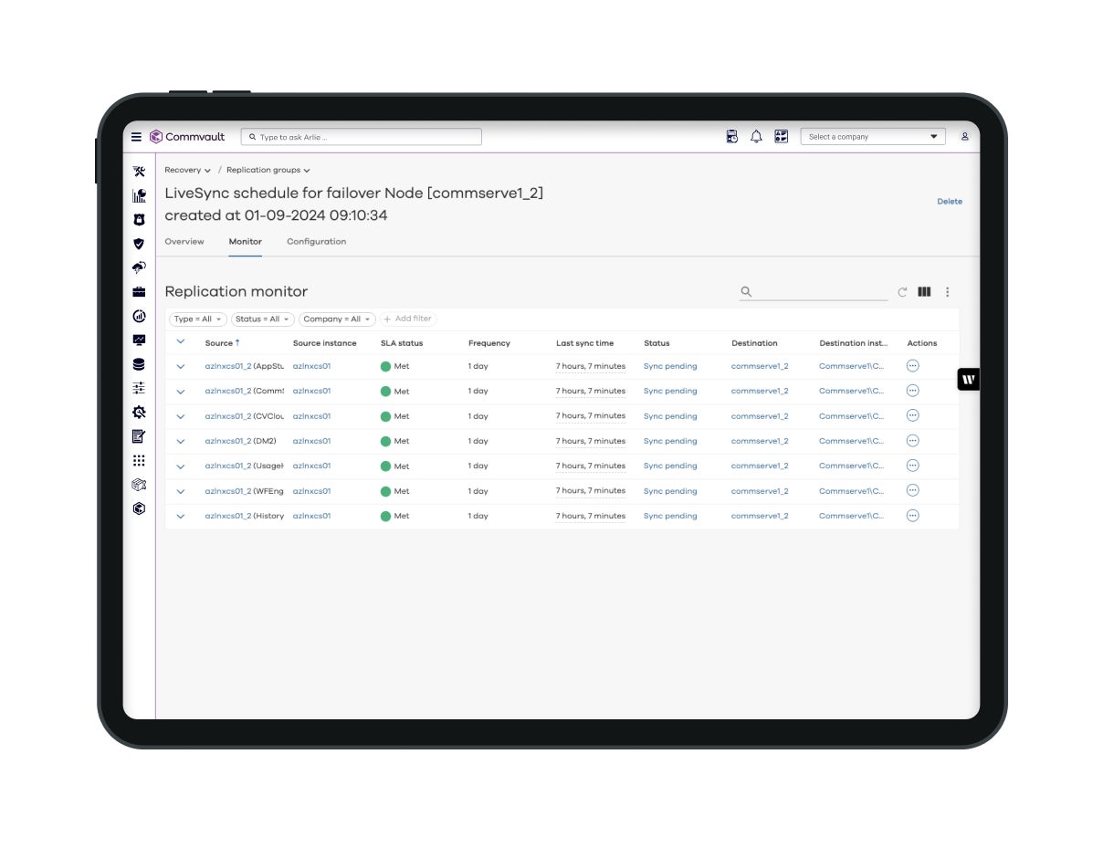 Auto Recovery | Commvault