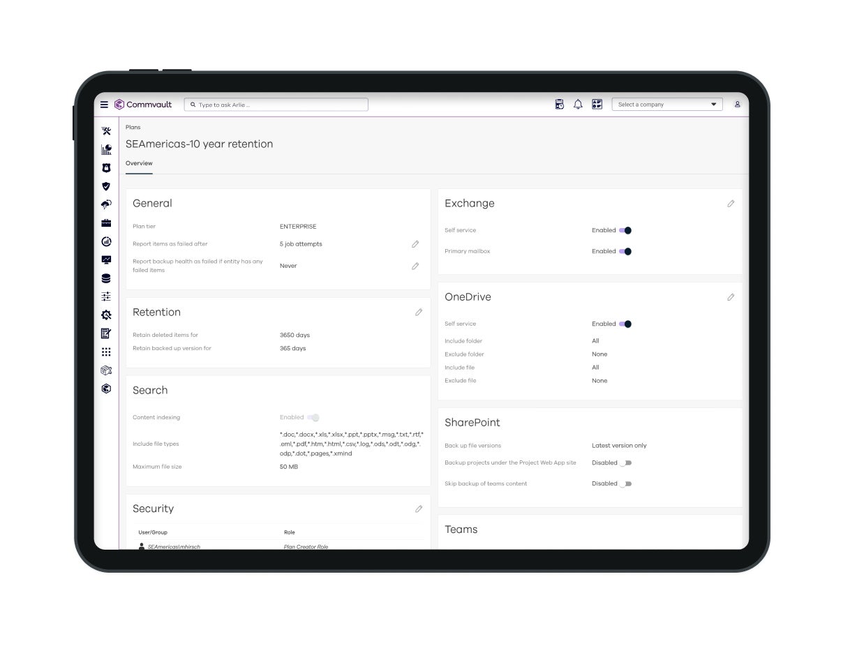 Microsoft 365 Backup Solutions | Commvault