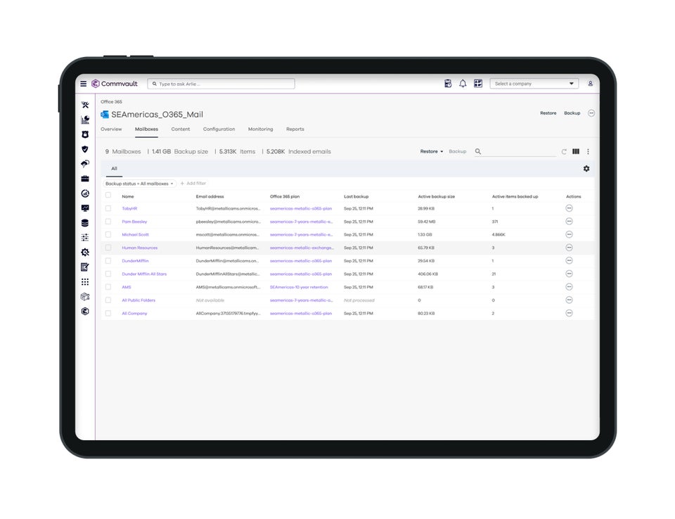 Microsoft 365 Backup Solutions | Commvault