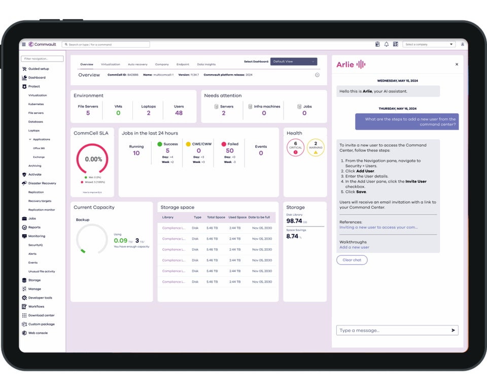 Arlie AI - Generative AI Assistant | Commvault